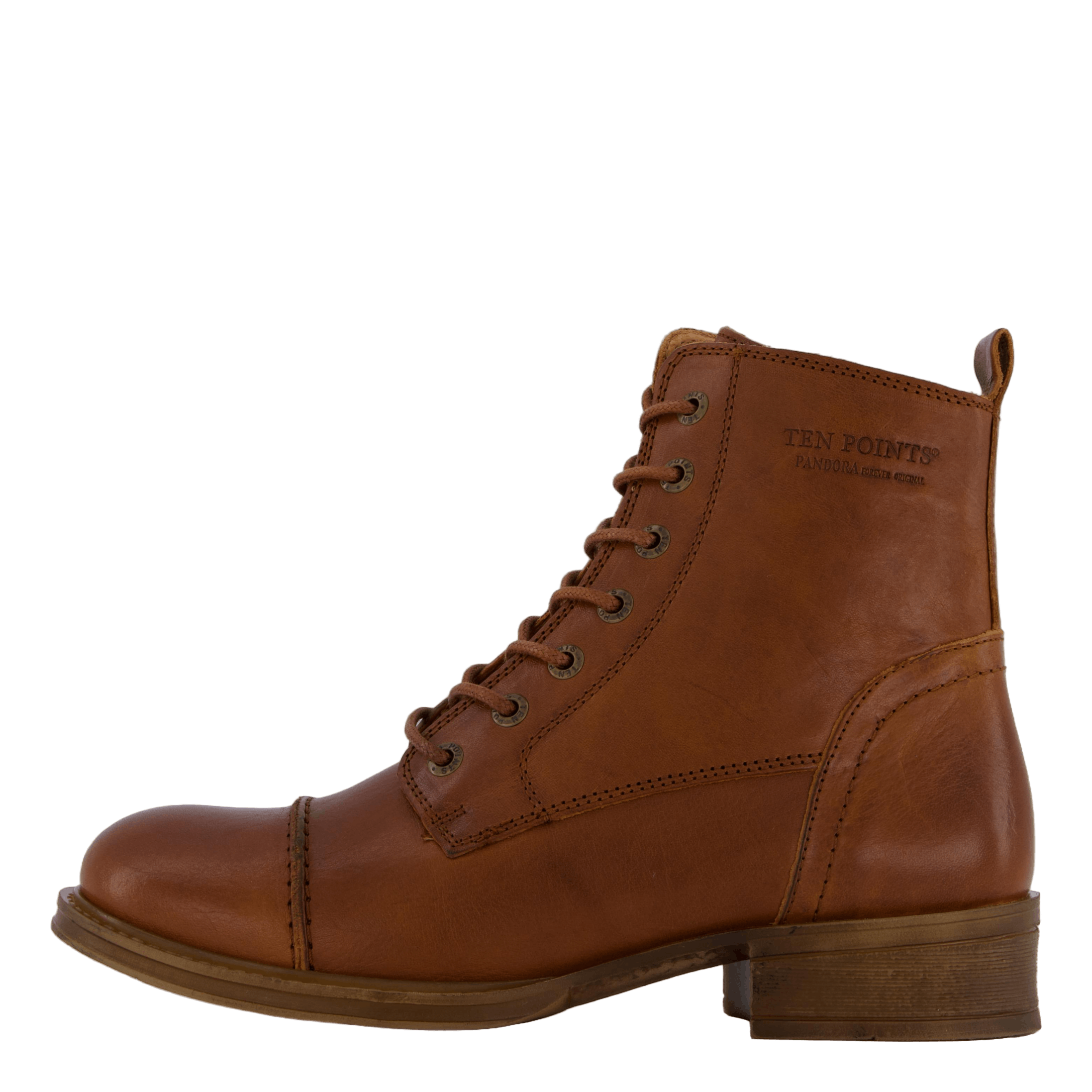 Ten Points Pandora Laced Boots Cognac – Heppo.com