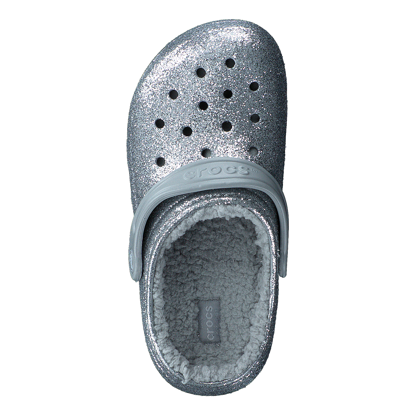 Crocs Classic Glitter Lined Clog Kids Silver / Silver – Heppo.com
